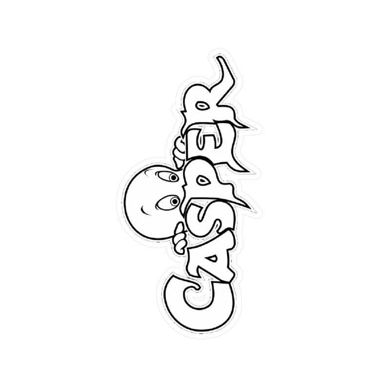 Black and White Casper Kiss-cut Vinyl Decals - Etsy