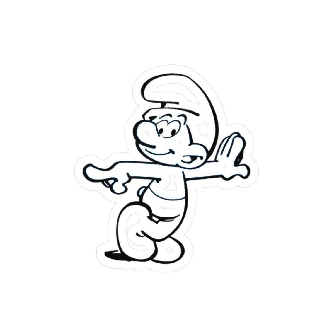 Smurf Outline 80's Cartoon Kiss-cut Vinyl Decals - Etsy