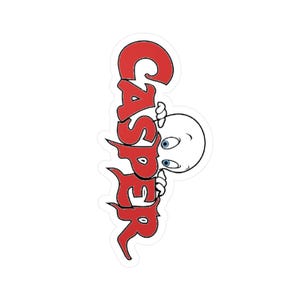 Casper Vinyl Decals, Red and White, Adorable Cartoon Character Stickers ...