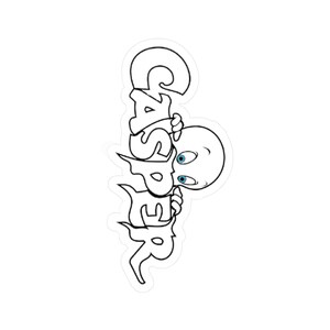 Black and White Casper Vinyl Decals, Sticker, 90's, Spooky, Ghost ...