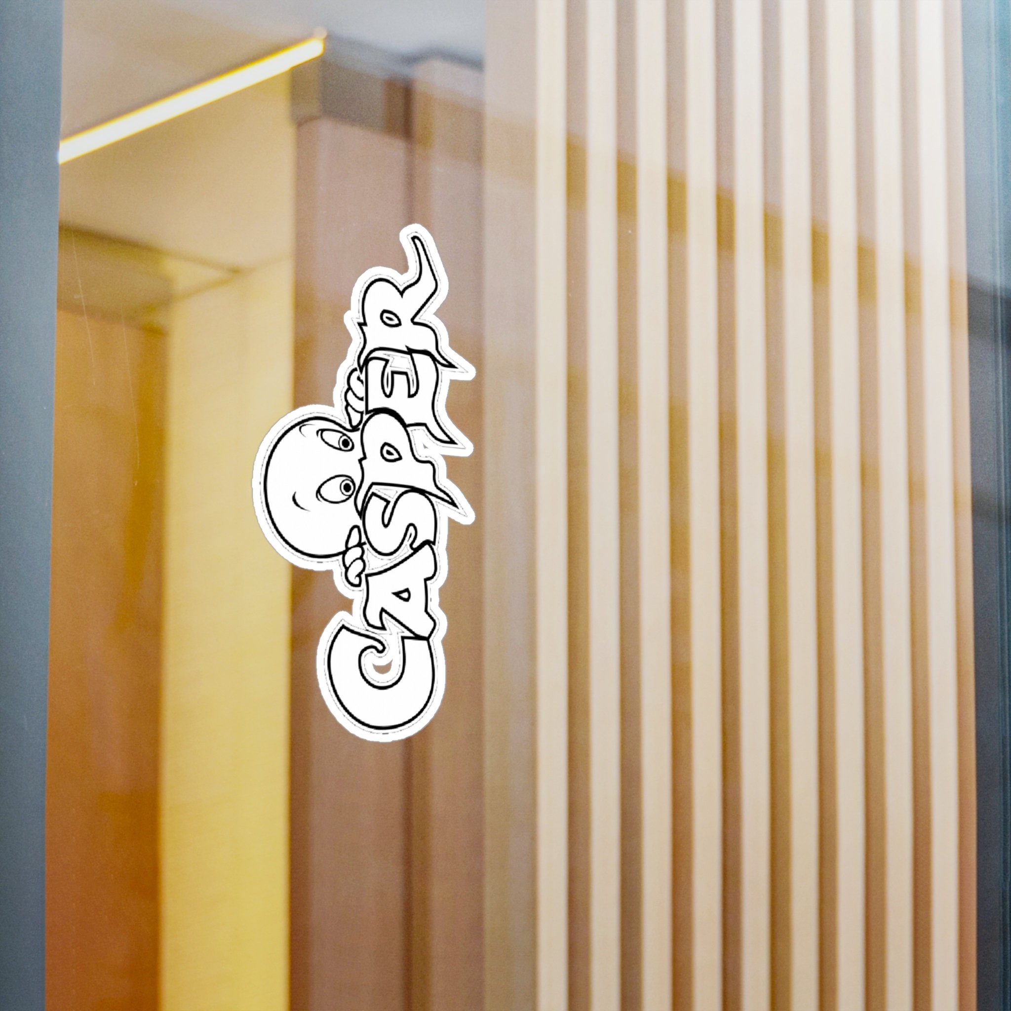 Black and White Casper Kiss-cut Vinyl Decals - Etsy