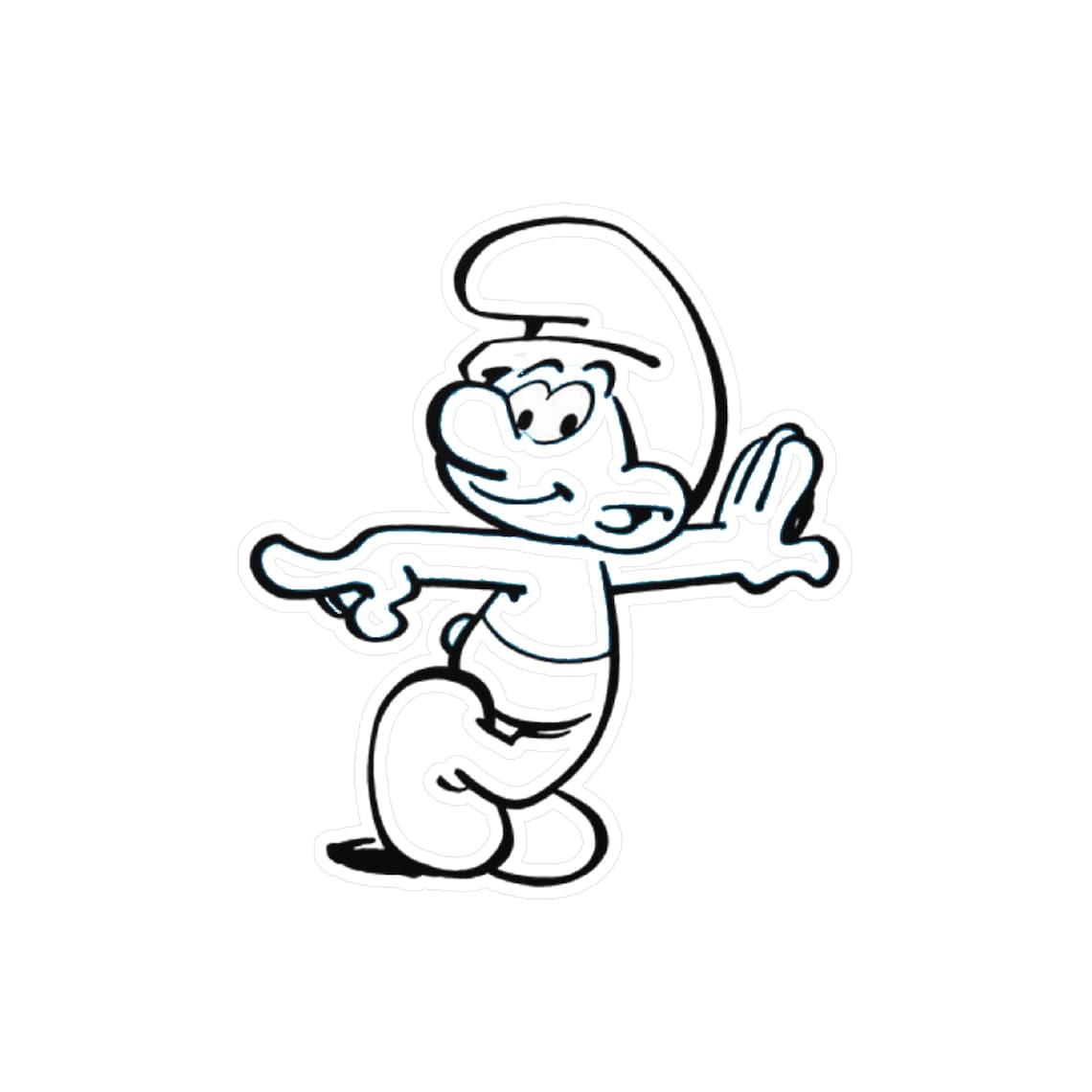 Smurf Outline 80's Cartoon Kiss-cut Vinyl Decals - Etsy