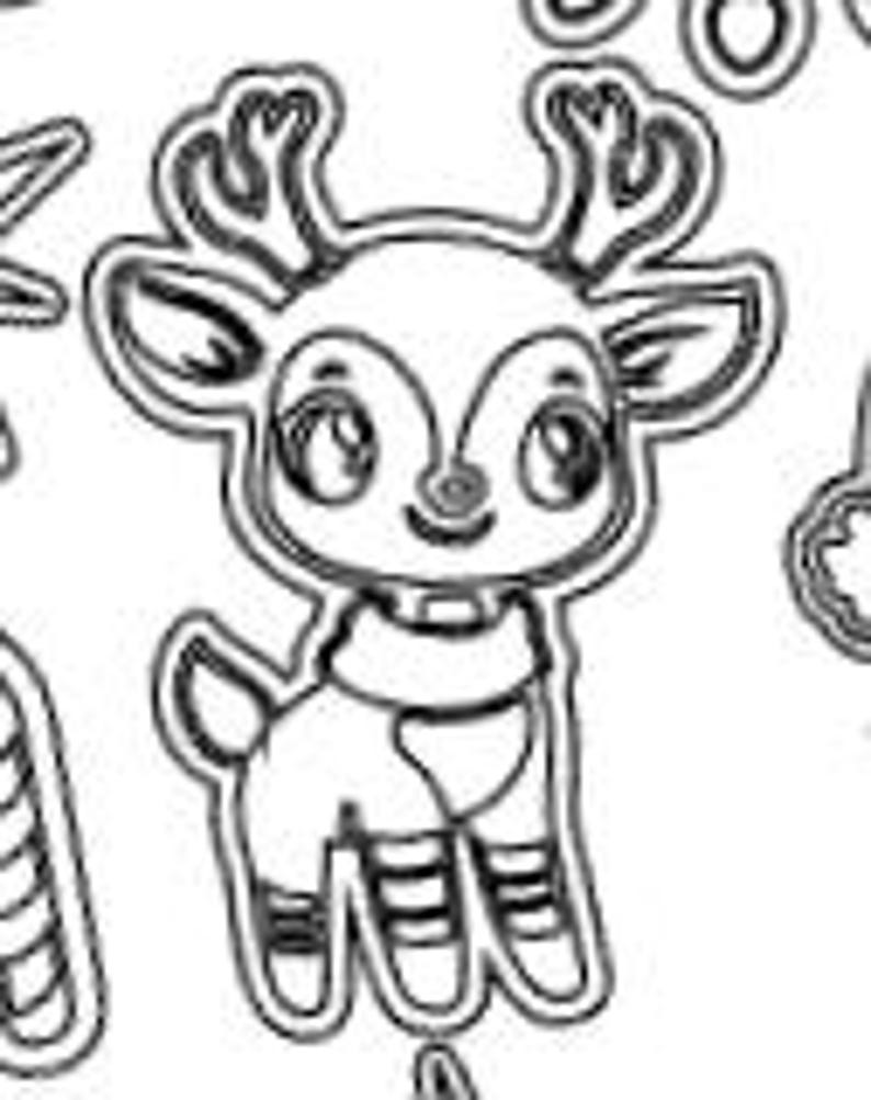 Christmas Coloring / Coloring Book/ Stickers/ Holidays/ Custom Sticker ...