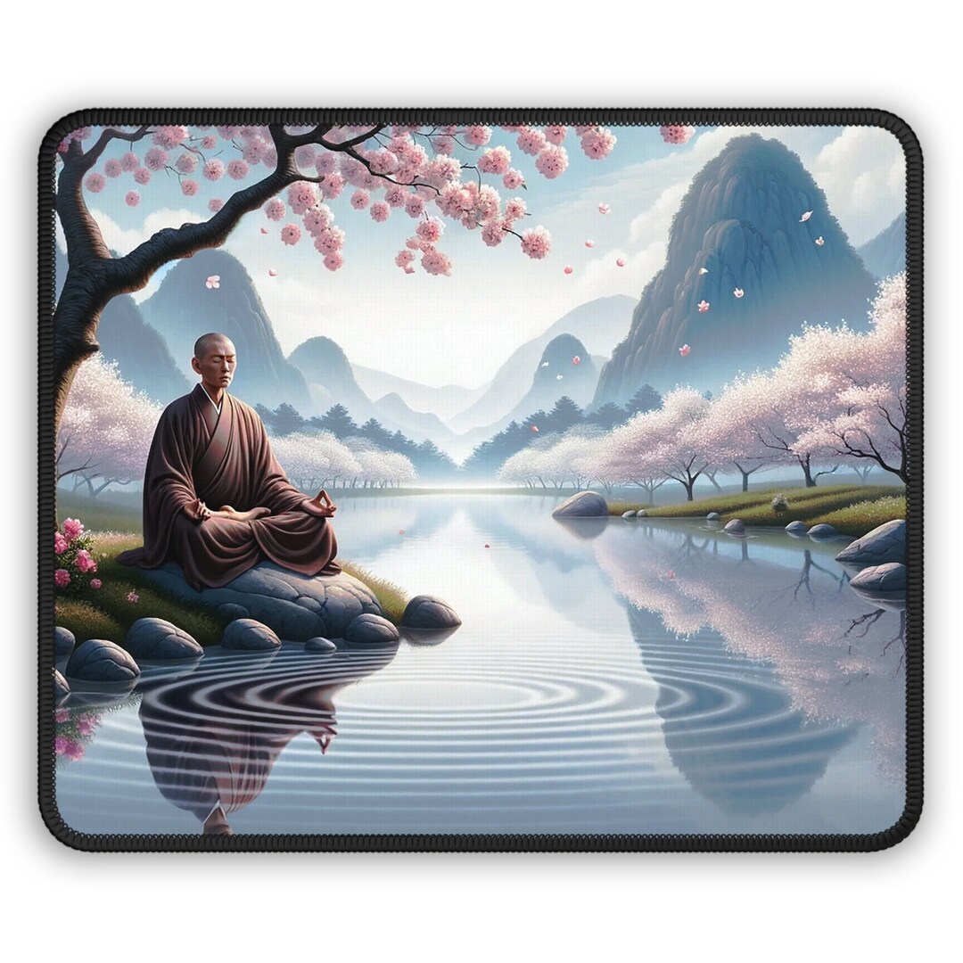 Monk Meditation Gaming Mouse Pad - Etsy