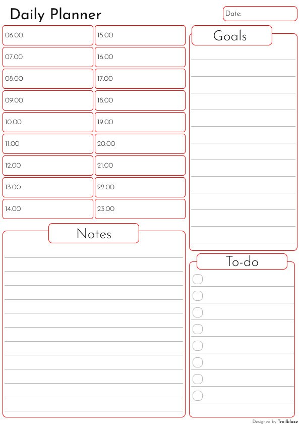 Printable Daily Planner A4 Size Daily Planner 4 in One - Etsy