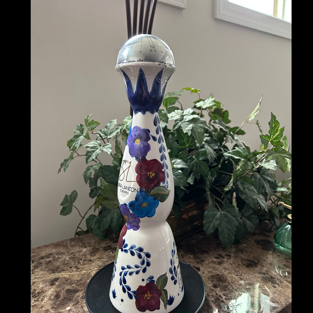 Hand Painted Custom Clase Azule Tequila Design, Congratulatory Gift ...