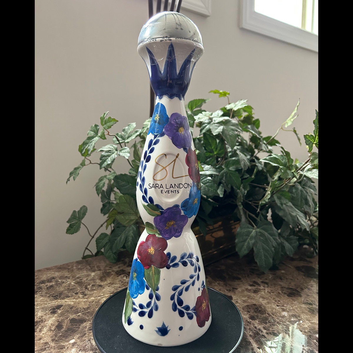 Hand Painted Custom Clase Azule Tequila Design, Congratulatory Gift ...