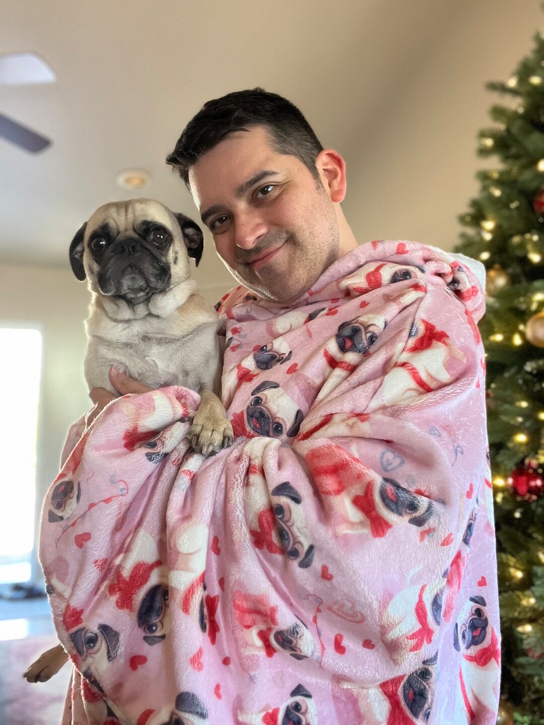Pug Love Snug Hoodie for Pug Lovers of Pugs Snug Hoodie Gift for ...