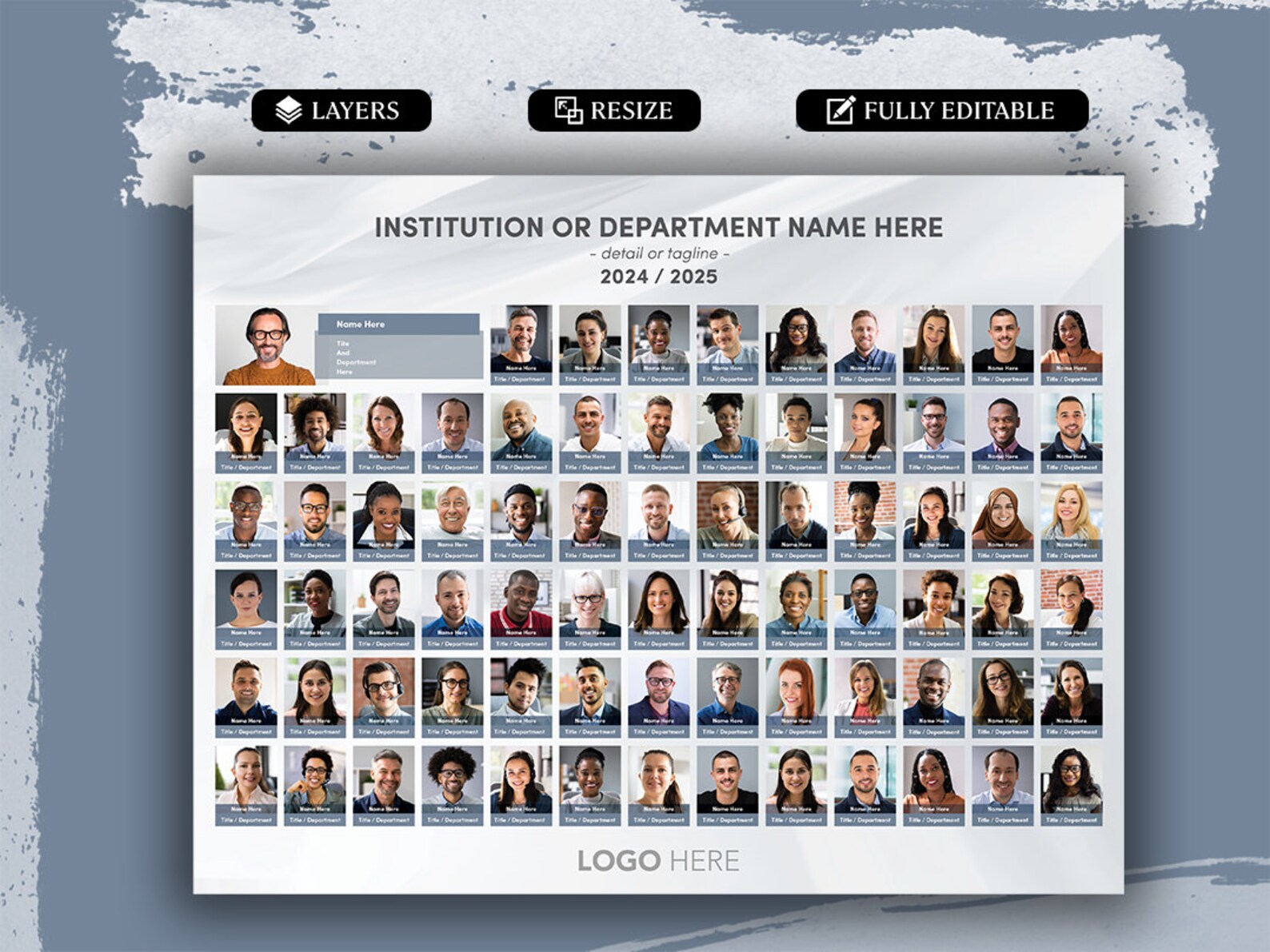 Indesign Template Photo Composite Template for 75 Photos: Professional ...