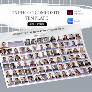 Indesign Template Photo Composite Template for 75 Photos: Professional ...