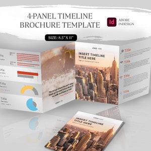 Indesign Template Timeline 4-panel Brochure - Fully Editable Templates ...