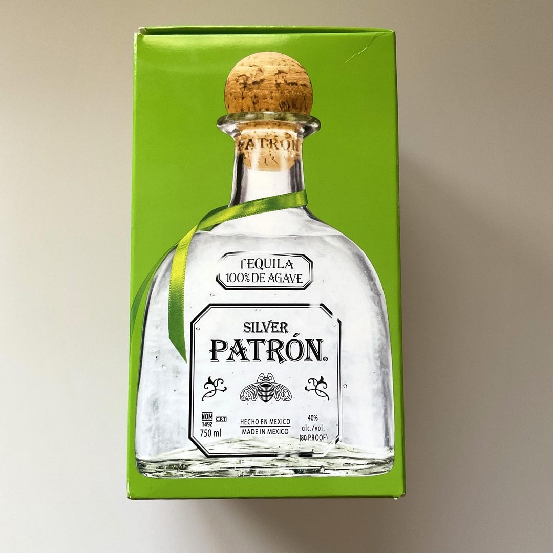 PATRON Silver Tequila Box Holds 750 Ml Bottle (bottle Not Included) - Etsy