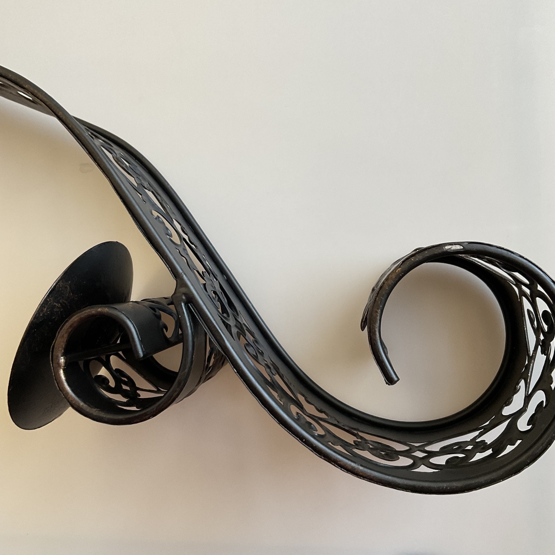 Vintage Metal Scroll Wall Sconces Pillar Candle Holders, Set of 2 - Etsy
