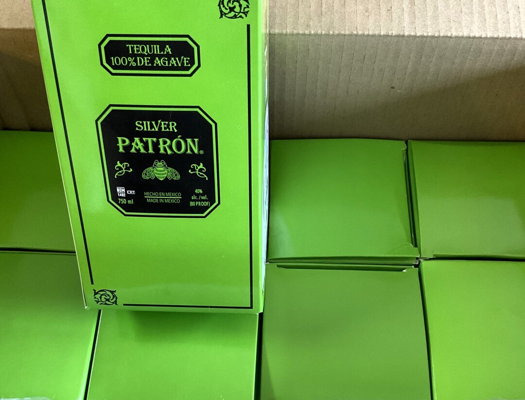 8 Patron Silver Tequila Bottles, Glass 750 Ml With Boxes DIY Crafts - Etsy