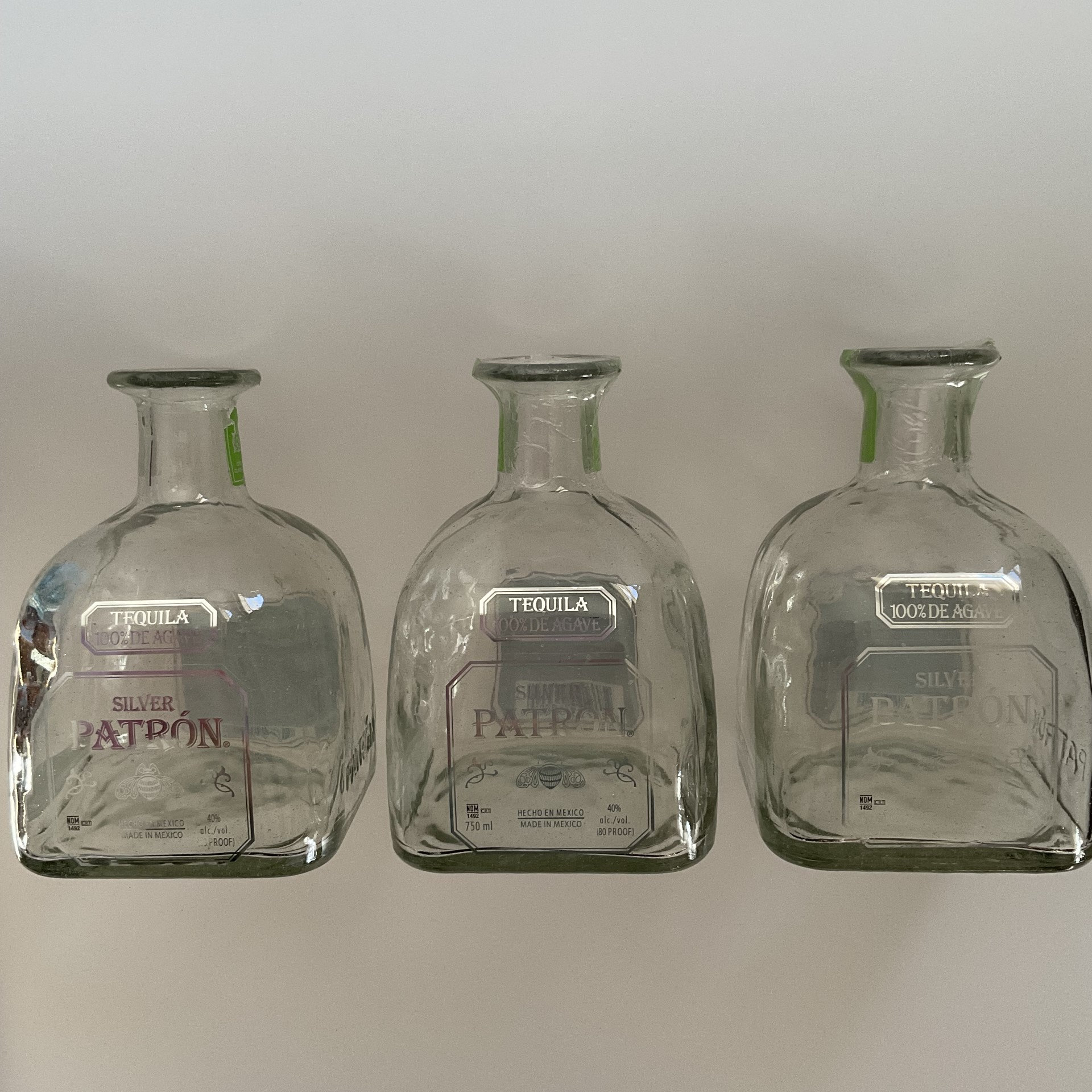 3 Patron Silver Tequila Bottles Crafting DIY Gifts 750 Ml - Etsy
