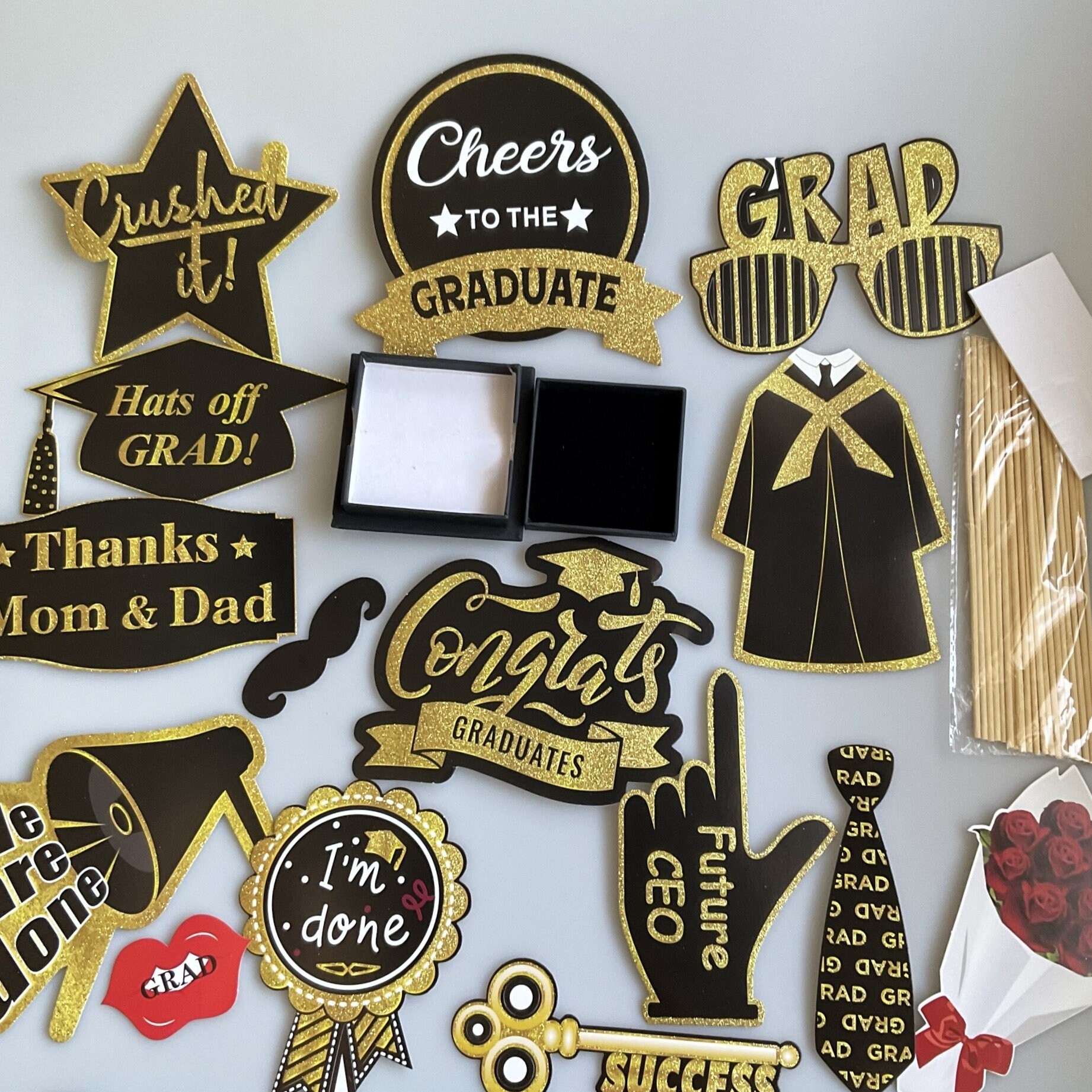Graduation Photo Booth Props & Grad Cap DIY Box New - Etsy