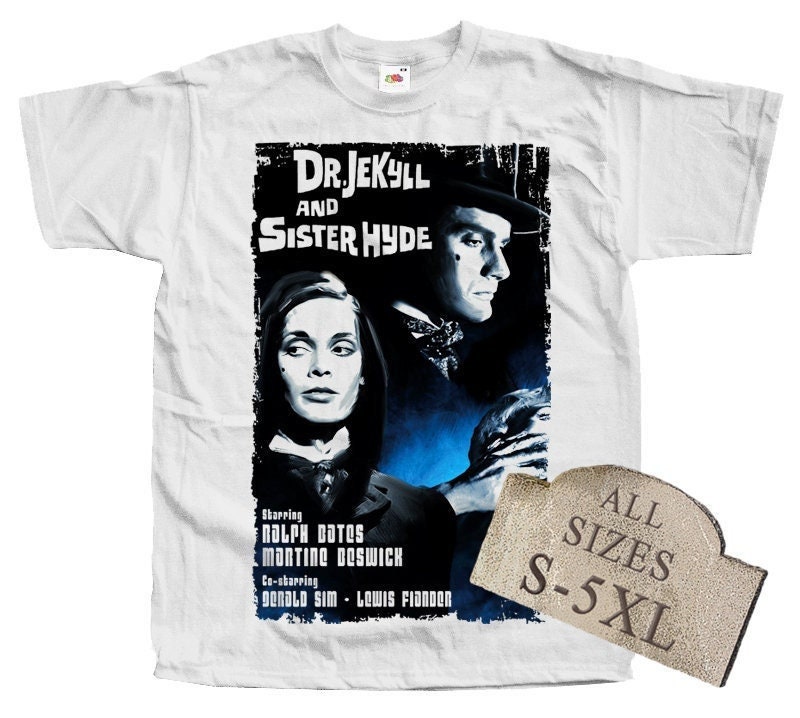 Dr Jekyll and Sister Hyde V6 Horror Movie Poster T SHIRT BLACK All ...