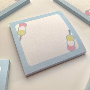 Kawaii Dango Sticky Notes, Japanese Mochi Sticky Pad, Pastel Aesthetic ...