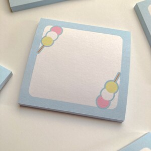 Kawaii Dango Sticky Notes, Japanese Mochi Sticky Pad, Pastel Aesthetic ...