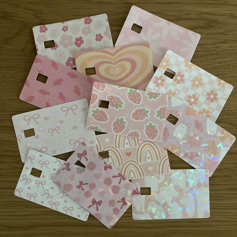 Cute Credit Card Cover - Cute Debit Card Sticker Bank Card Skin Small ...