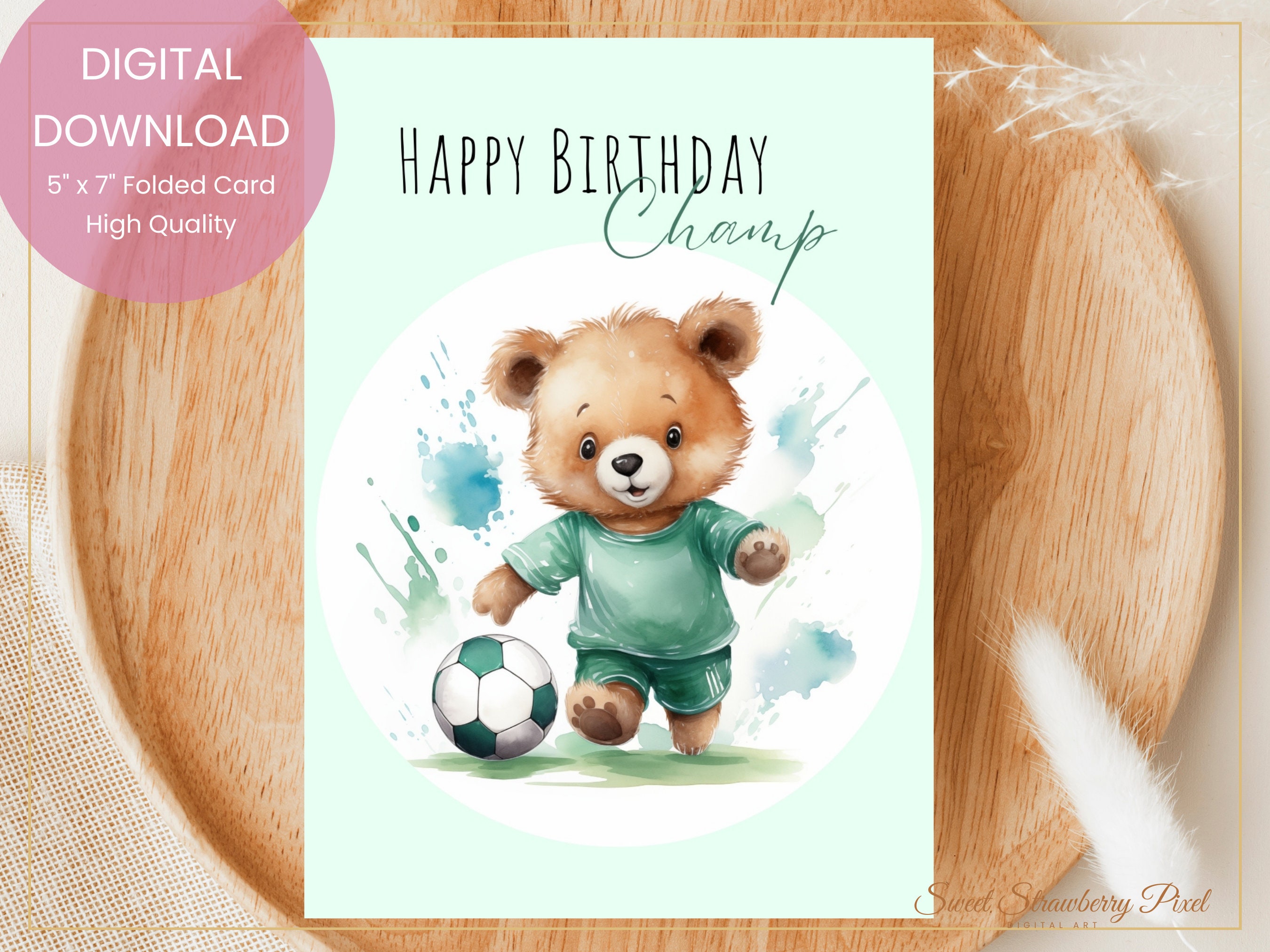 Soccer Birthday Card Happy Birthday Card Kids Birthday Card - Etsy