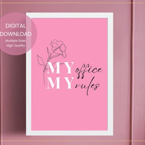 Set of 3 Pink Wall Art for Women, Inspirational Wall Art, Pink Office ...