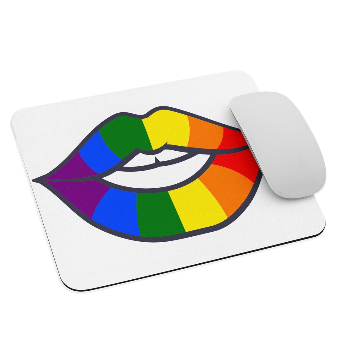 Pride Flag Lips Mouse Pad - Etsy
