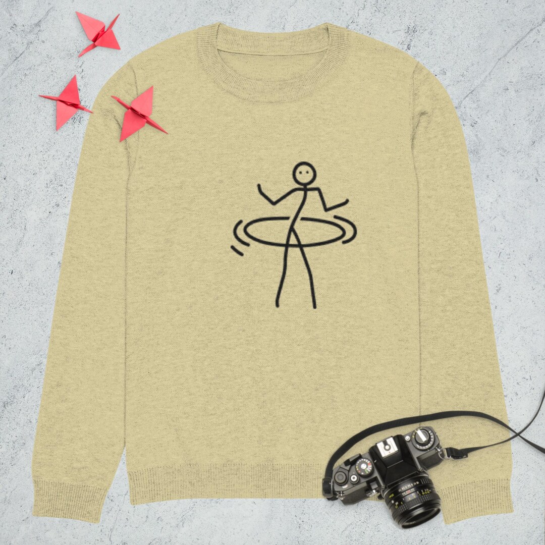 Hula Hoop Knitted Crew Neck Sweater - Etsy