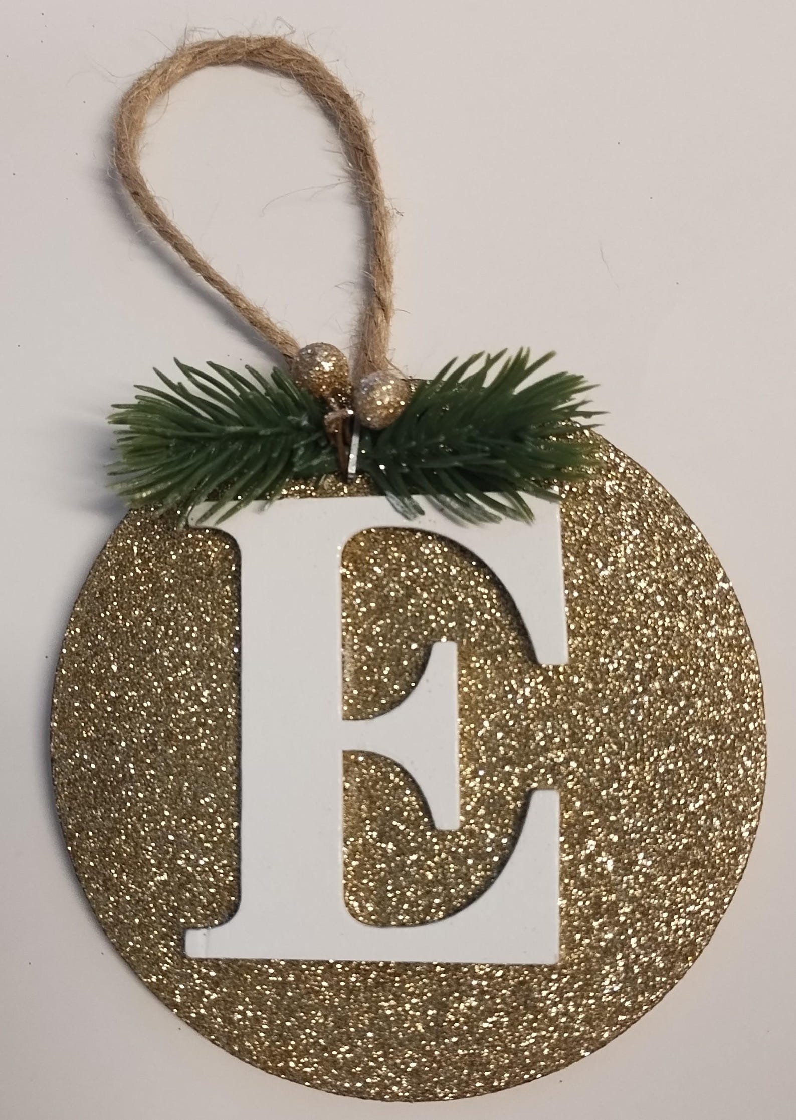 New Monogram Gold GLITTER Ornament Wood LETTERS Hanging - Etsy