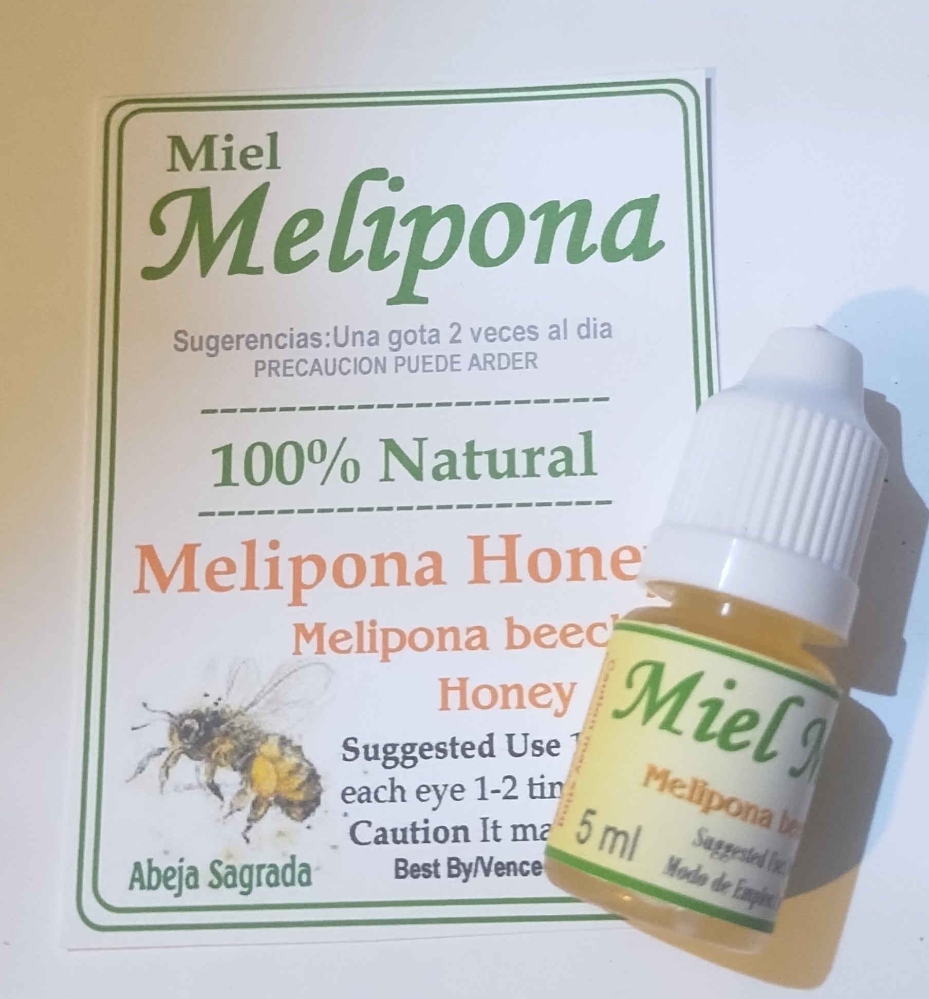 Melipona Miel Natural Gotas Beecheeii Honey Natural Stingless Bees - Etsy