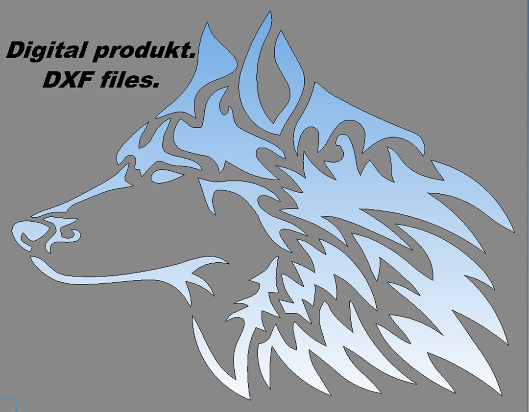 Wolf. DXF Files for Plasma Laser Waterjet Cnc. DIY. Digital - Etsy