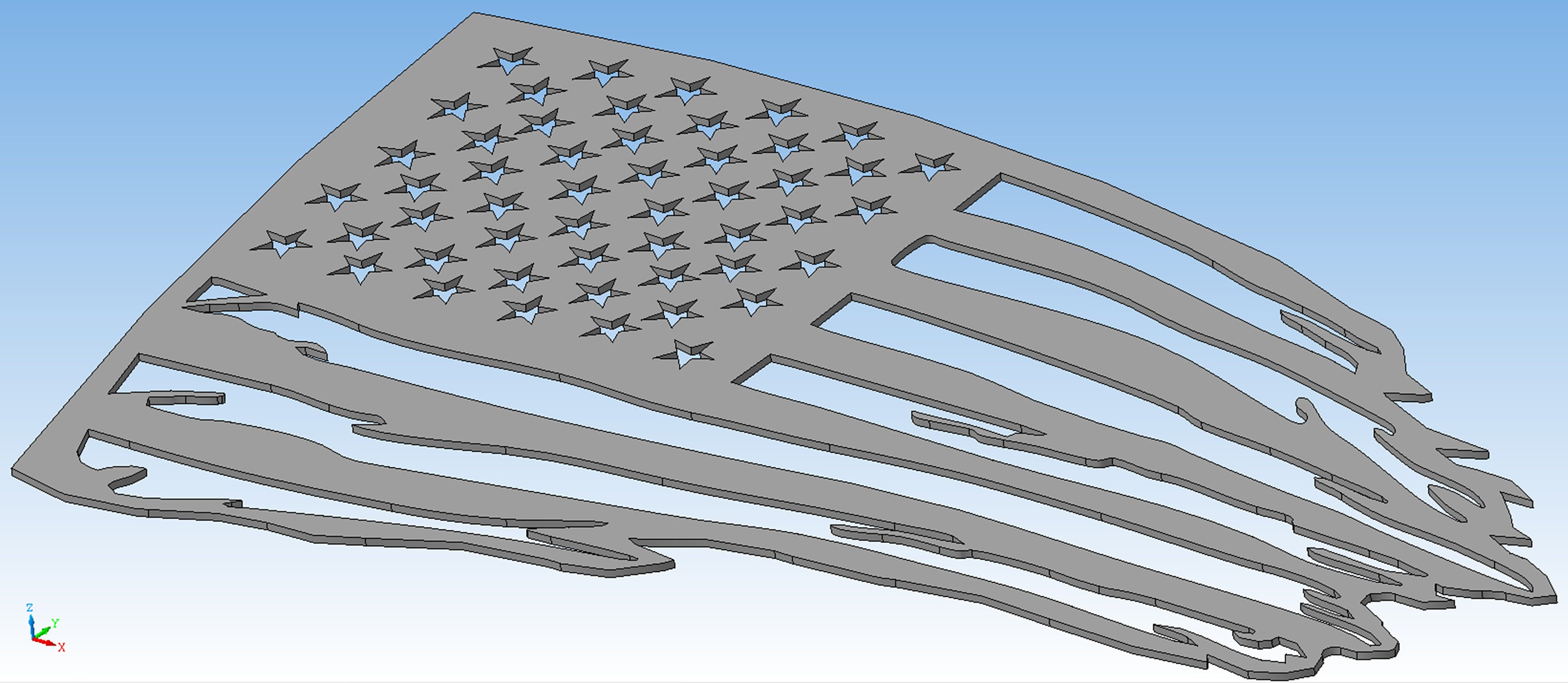 Shabby American Flag. DXF Files for Plasma Laser Cnc. - Etsy