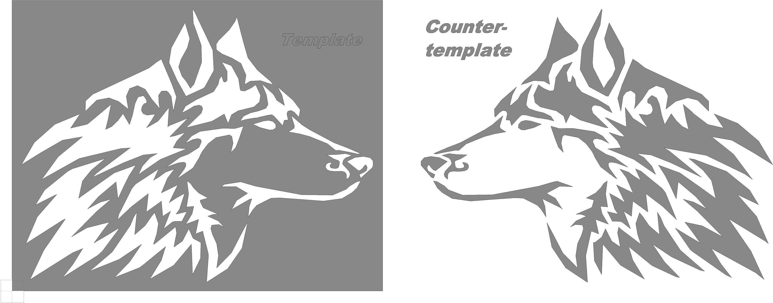 Wolf. DXF Files for Plasma Laser Waterjet Cnc. DIY. Digital - Etsy
