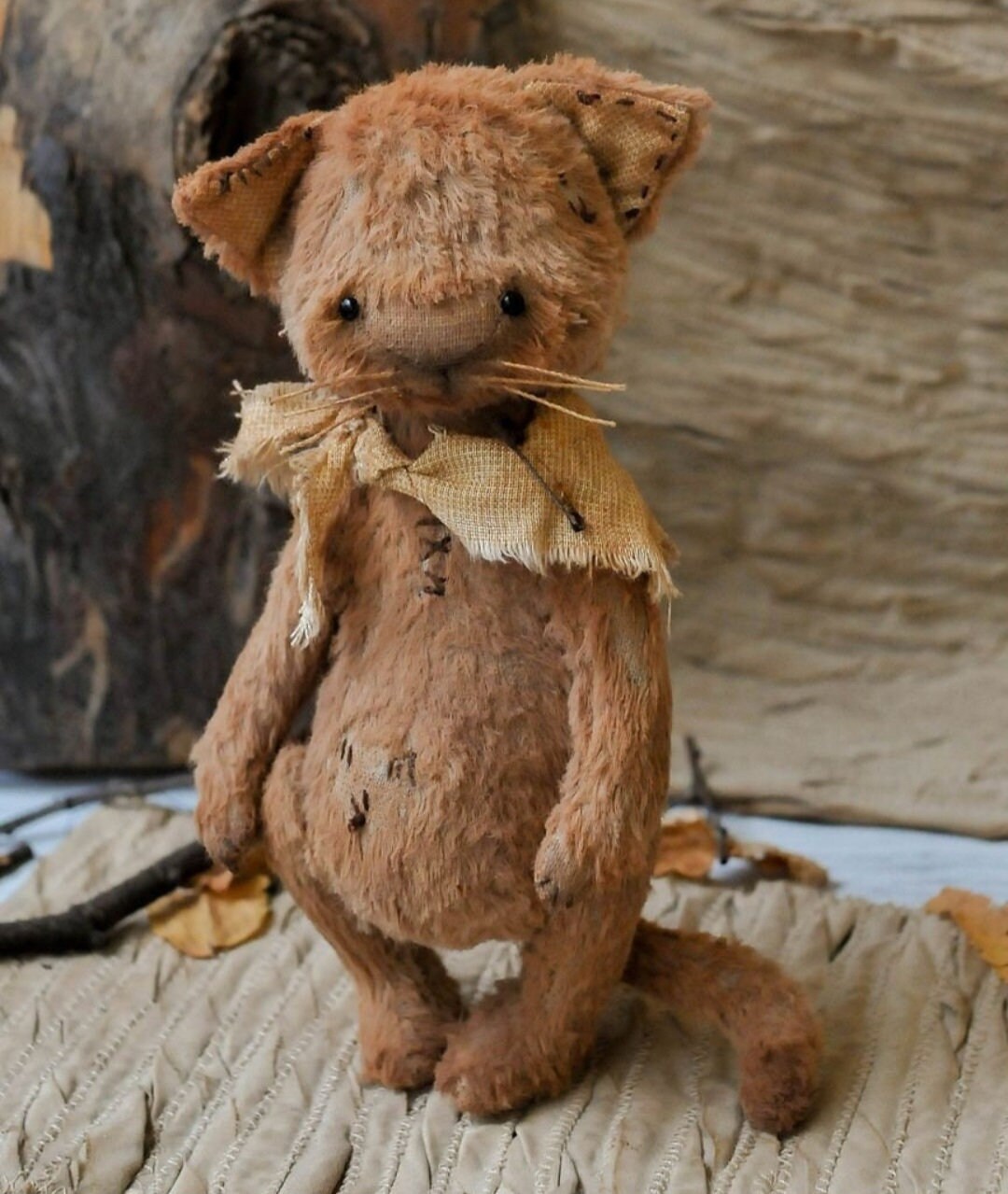 Sewing Kit for 5,5 Inch Cat "murzik" Brown Colour - Etsy