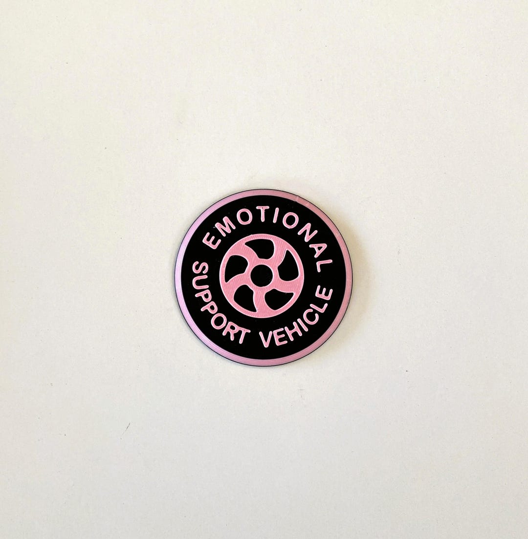 Emotional Support Vehicle / Truck Badge - 3D Raised Decal - Etsy