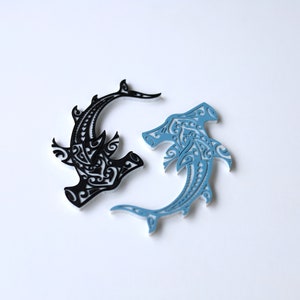 3D Raised Hawaiian Hammerhead Shark Decal - Etsy