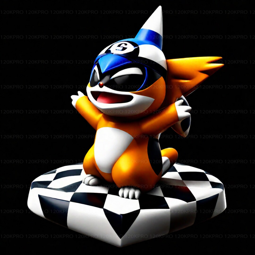 Download Checkered Flag Pattern 3D Pokemon SVG and PNG File - Etsy