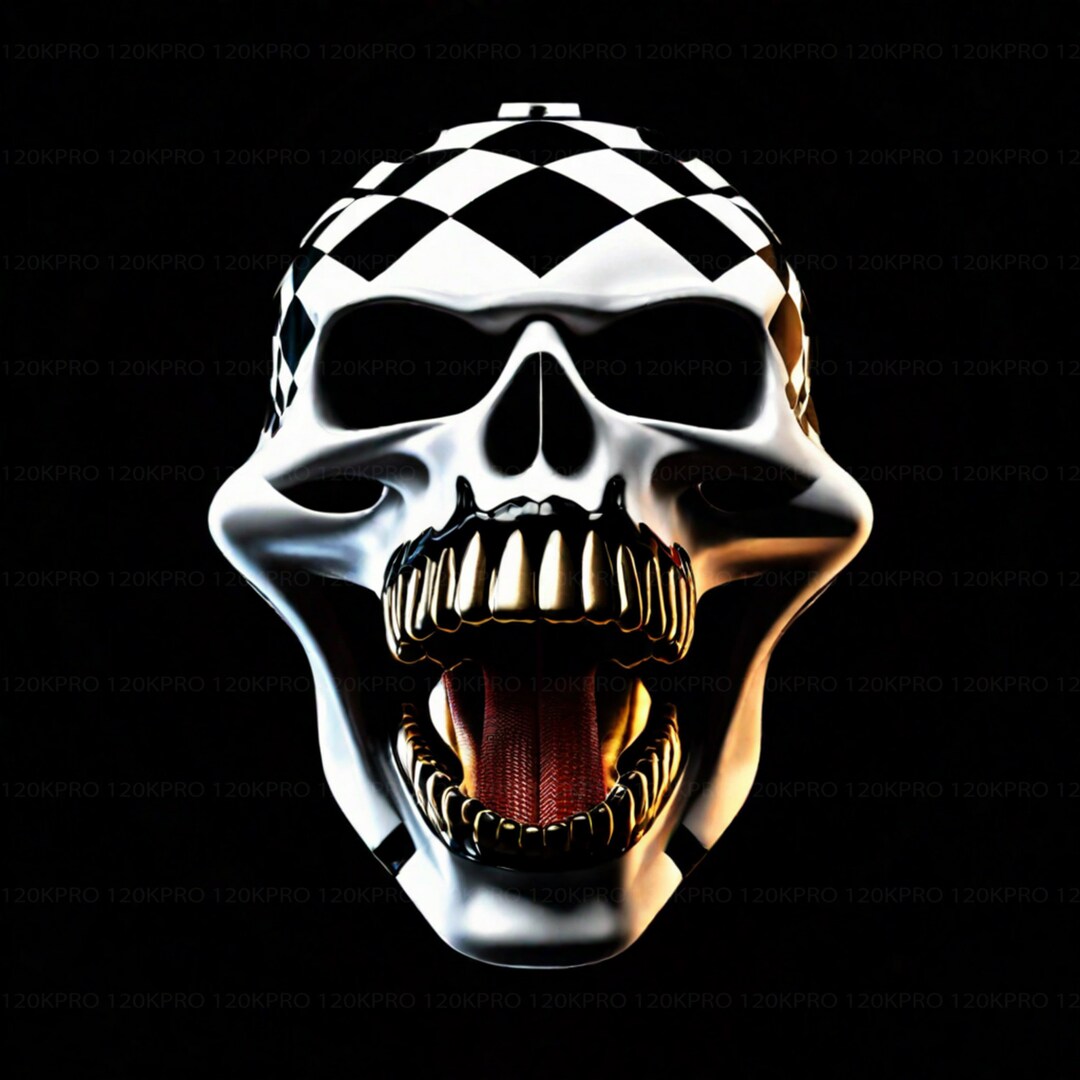 Checkered Flag Pattern Horror Mask PNG and SVG File Download - Etsy