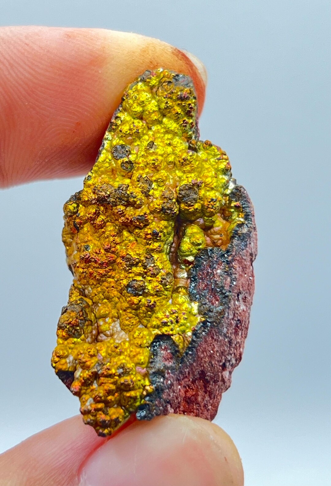 18g Bright Golden Light Green and Rainbow Iridscent Hematite on ...