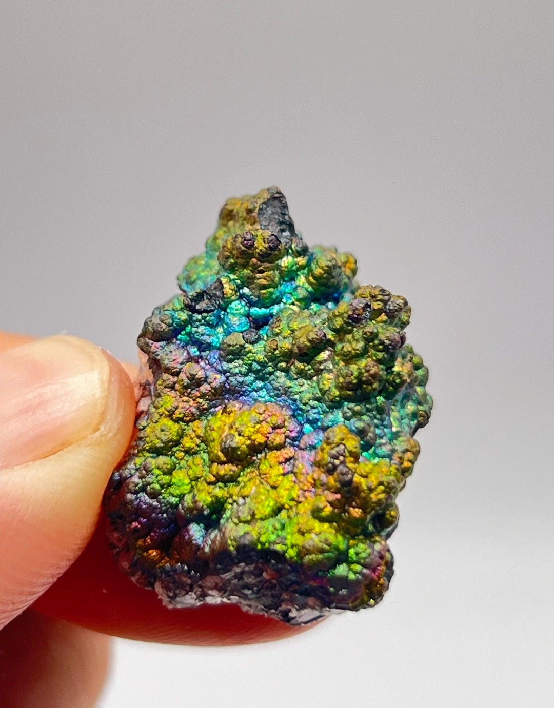10g Premium Rainbow Golden and Green Iridscent Hematite on Botroydal ...