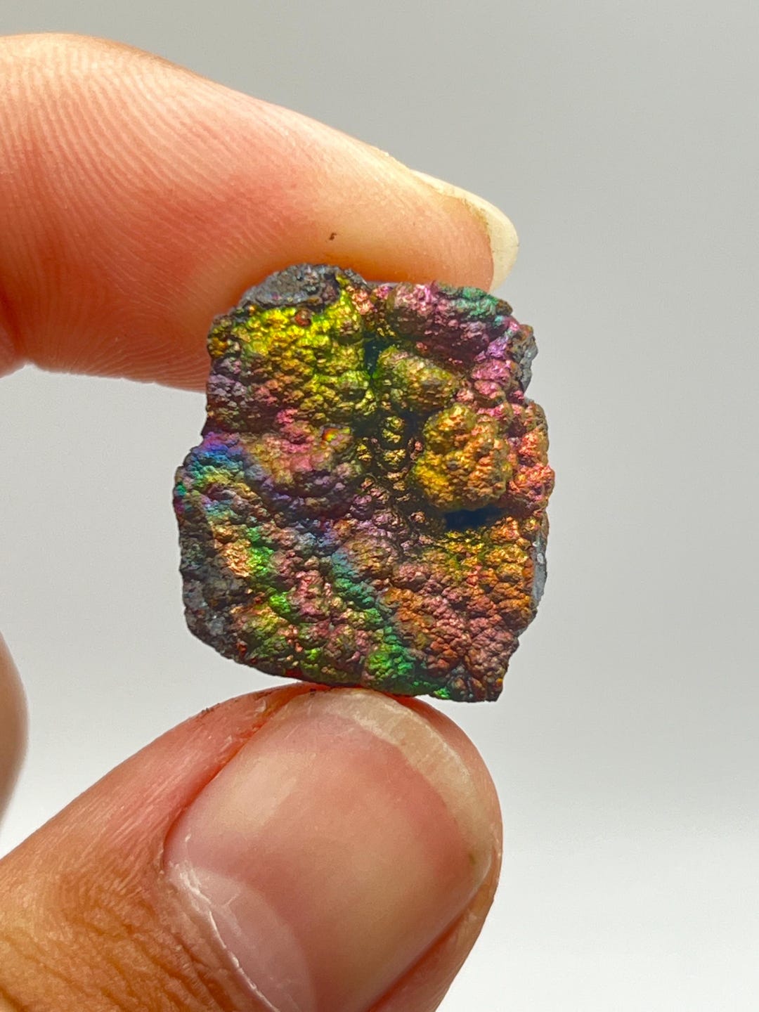 5g Multicolored Bright Rainbow Iridscent Hematite Nugget of Botryoidal ...