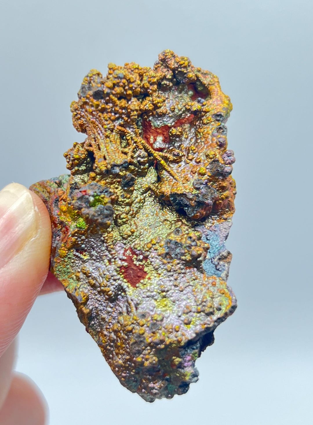 40g Golden Yellow and Green Multicolored Rainbow Iridscent Hematite ...