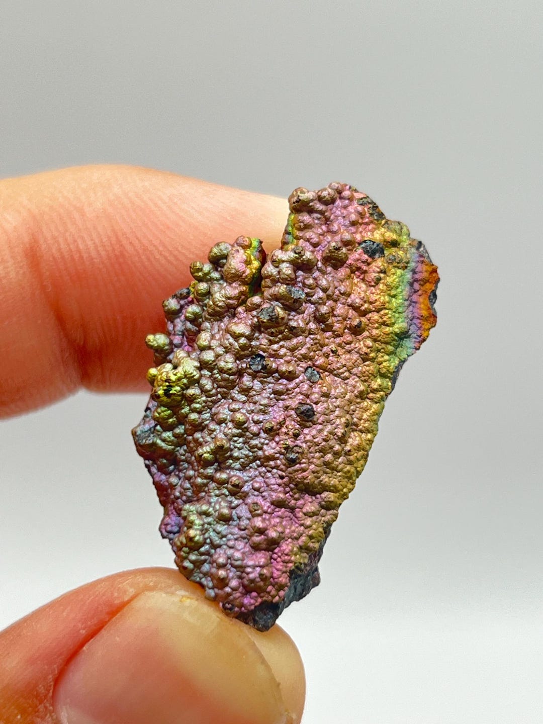 Pink and Purple Multicolored Bright Rainbow Iridscent Hematite Nugget ...