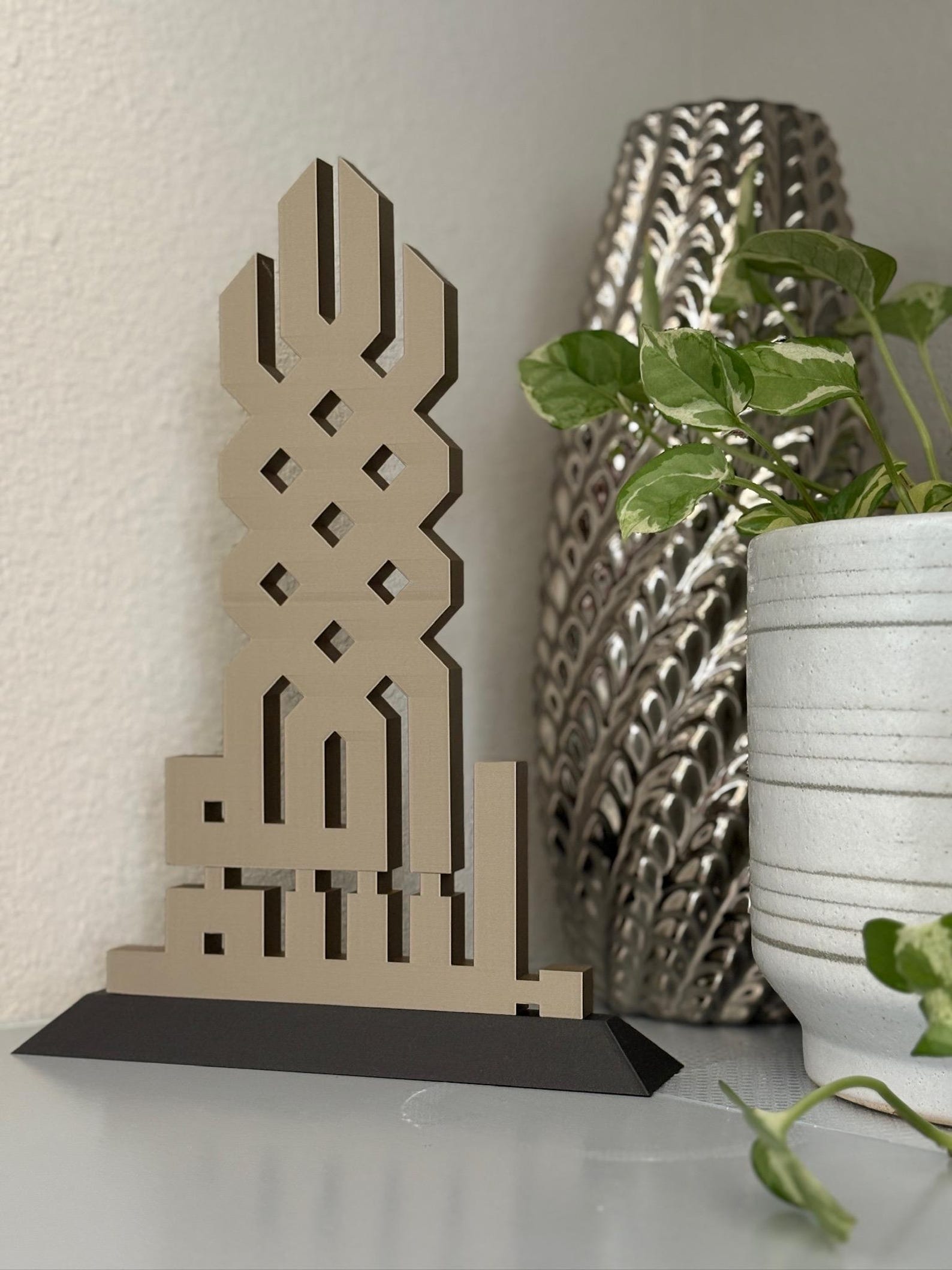 Geometric Bismillah Calligraphy Sculpture | Modern Islamic Art ...