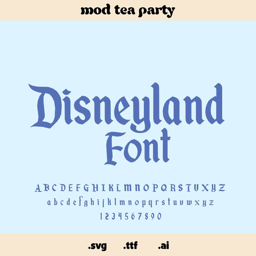 Disneyland Inspired Font - Etsy
