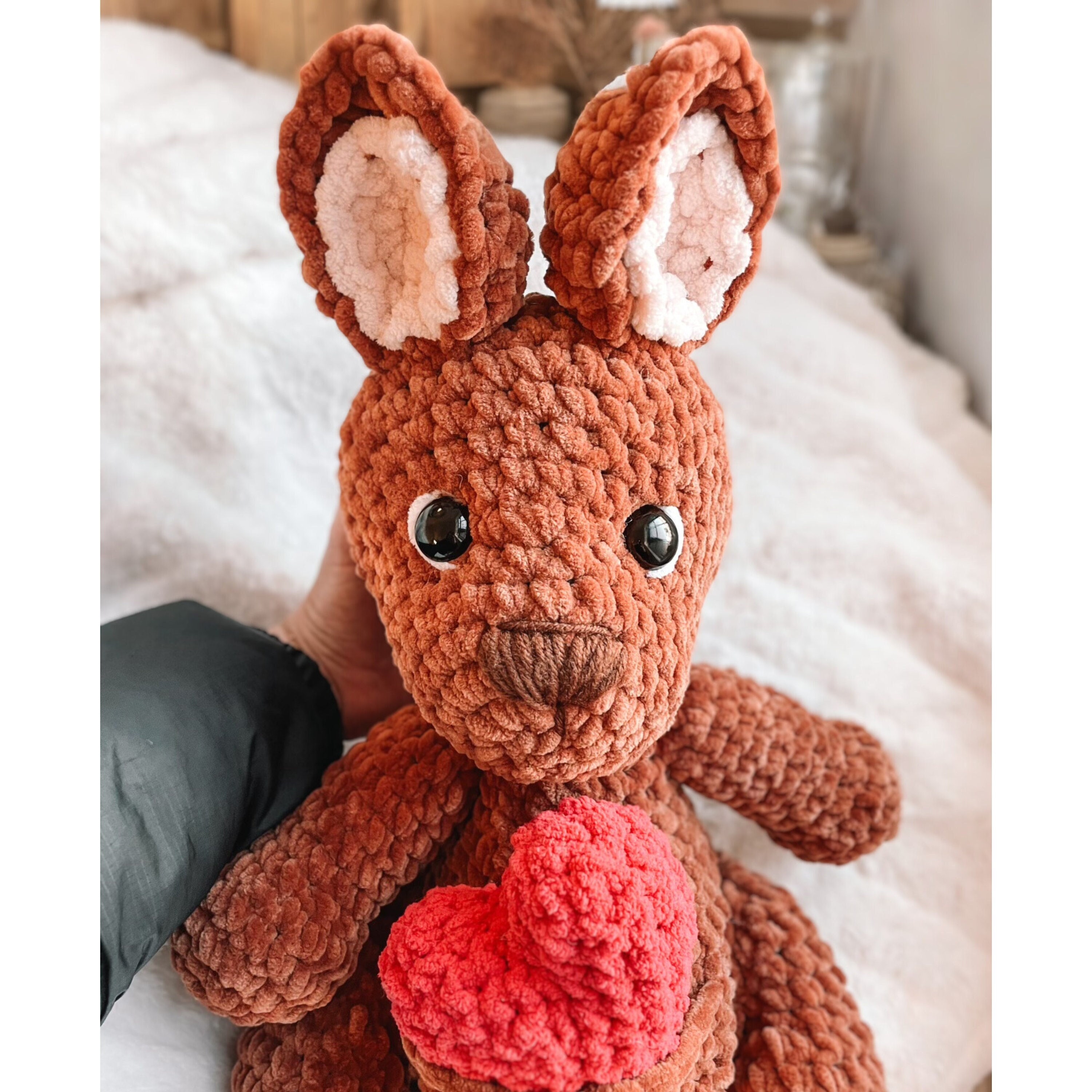 Kangaroo Crochet Pattern Kangaroo Amigurumi Pattern Valentines Day ...
