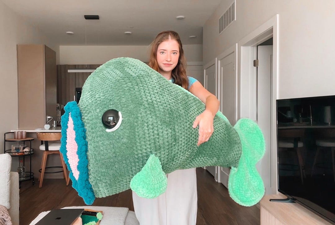 LOW SEW Massive Bass Fish Crochet Pattern Bass Amigurumi Pattern DIY ...
