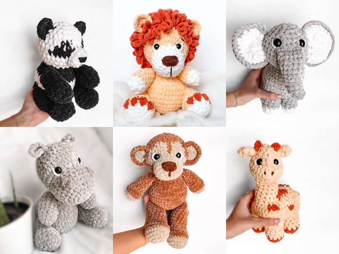 Safari Crochet Pattern Bundle Amigurumi Safari Crochet Pattern Zoo ...