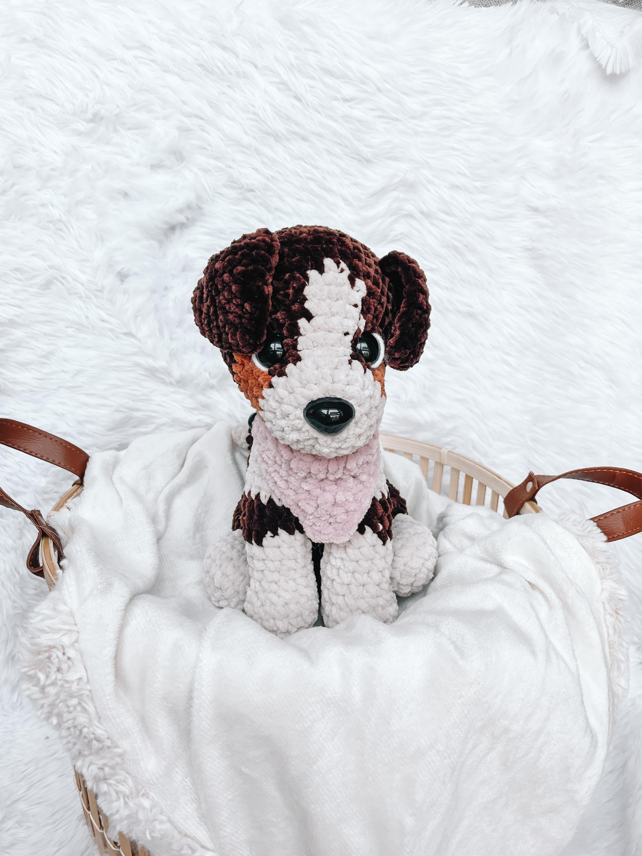 LOW SEW Border Collie Crochet Pattern Dog Amigurumi Pattern DIY Crochet ...