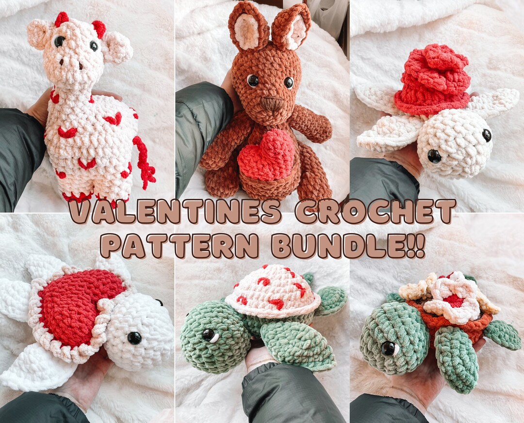 Turtle Crochet Pattern Bundle Amigurumi Valentines Crochet Pattern Sea ...